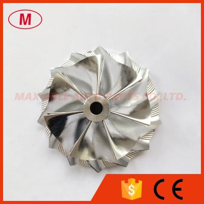 China GT2835 53.11/69.00mm 7+7 blades turbo milling/aluminum 2618/billet compressor wheel for sale