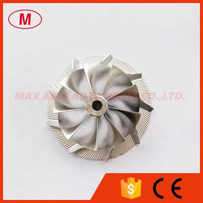 China TD04 reverse 44.45/62.00mm 9+0 blades high performance turbo aluminum 2618/billet compressor wheel for sale