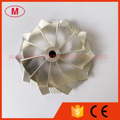 China GT15-25 47.84/66.00mm 10+0 blades high performance Turbo Milling/aluminum 2618/billet compressor wheel for sale