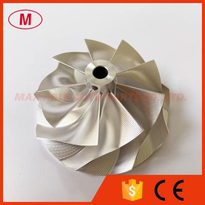 China G25-660 reverse 54.28/67.40mm 9+0 Blades point milling turbo aluminum 2618/billet compressor wheel Superback:1.53mm for sale