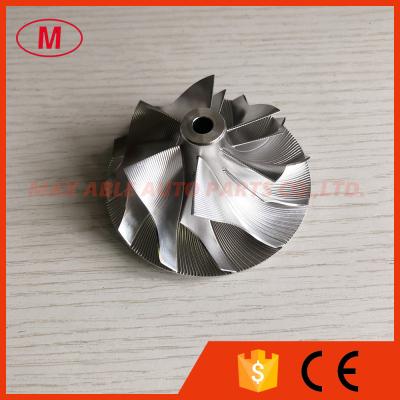 China PT55 MIL0063, 22155, 00429 55.08/76.20mm 6+6blades point milling turbo milling/aluminum 2618/billet compressor wheel for sale