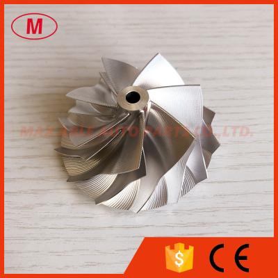 China GT15-25 reverse 7+7 blades 51.00/63.98mm Point Mill Air Curve Performance Turbo aluminum 2618/billet compressor wheel for sale