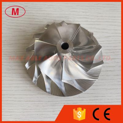 China MP51 66.98/99.01mm 807575 7+7blades turbo aluminum 2618/milling/billet  compressor wheel for sale