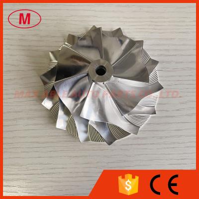 China 68.98/99.03mm forward 7+7 Blades high performance No Threaded turbo aluminum 2618/milling/Billet compressor wheel for sale