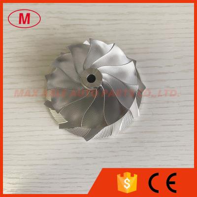 China RHF5 reverse 57.00/70.00mm 11+0 blades Point Milling, Snake Curve aluminum 2618/milling/billet compressor wheel for sale