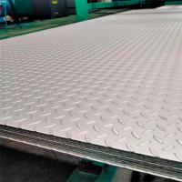 China Non Slip 304 Stainless Steel Embossed Sheet Checkered Plate Metal 600mm for sale