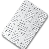 China Non Slip 304 Stainless Steel Embossed Sheet Checkered Plate Metal 600mm for sale