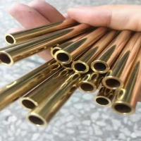 China Straight Brass Copper Tube Pipe Bronze Hairline T2 0.2 - 120mm for sale