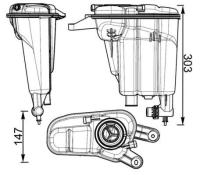 China Engine Water Coolant Reservoir Radiator Expansion Tank 8K0 121 403Q 8K0121403G 8K0121403Q for sale