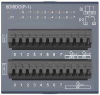 China Integrated I/O 8di8do Communication Input Output Modules In PLC Decowell RS Series for sale