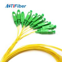 China Singlemode Simplex G652D G657A Fiber Optic Pigtail SC / APC 0.9mm 9/125 for sale