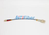 China SC Armoured Fiber Optical Patch Cord Multimode Duplex  With Red / Black Boot for sale