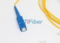 China Simplex Fiber Optic Patch Cord with SC UPC , 3.0mm PVC Outer Jacket for sale