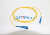 China Simplex Fiber Optic Patch Cord with SC UPC , 3.0mm PVC Outer Jacket for sale