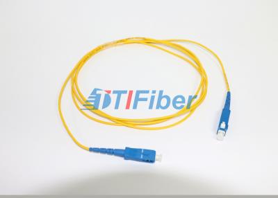 China Simplex Fiber Optic Patch Cord with SC UPC , 3.0mm PVC Outer Jacket for sale