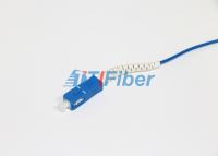 China SC PC Fiber Optic Cable Patch Cord With White Flexible Boot , Polishing A for sale
