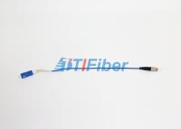 China SC PC Fiber Optic Cable Patch Cord With White Flexible Boot , Polishing A for sale