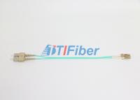 China LC OM3 50/125um Duplex Fiber Optic Patch Cord  Aqua Color Lc Sc Fiber Patch Cable for sale