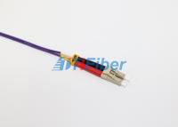 China SC - LC Fiber Optic Jumper Cables Violet / Purple OM3 50/125 Cable for sale