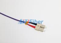China ST - SC Patch Cable Fiber Optic Patch Leads 3.0mm Violet Color OFNR Outer Jacket for sale