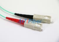 China LSZH Fiber Optic Patch Cord Aqua OM4 2.0mm Cable High Retrun Loss for sale