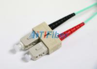 China LSZH Fiber Optic Patch Cord Aqua OM4 2.0mm Cable High Retrun Loss for sale
