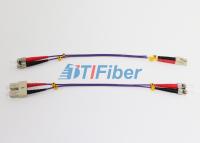 China MU MTRJ Single Mode Patch Cord /  Duplex Multimode Fiber Optic Cable for sale