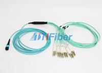 China OM4 MPO UPC Fiber Optic Patch Cord , 4 8 12 24 Core Cable in Multimode for sale