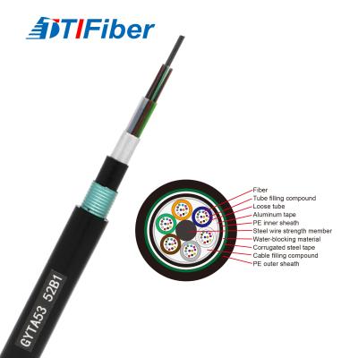 China 2-144 Cores GYTA53 Singlemode Outdoor Underground Directly Burried Armored Fiber Optic Cable for sale