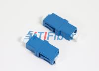 China UPC Single mode Fiber Adapter Ceramic Sleeve , Blue color Housing for sale