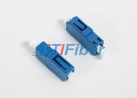China UPC Single mode Fiber Adapter Ceramic Sleeve , Blue color Housing for sale