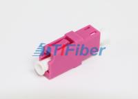 China LAN Network OM4 Purple Color Fiber Optic Adapter with PBT Housing for sale
