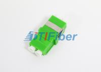 China APC Duplex Fiber Female  Female Adapter With Green Color Housing , SC Shape Type for sale