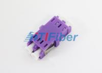 China 100% Test Fiber Optic Adapter OM4 LC with Purple Housing for 10G for sale