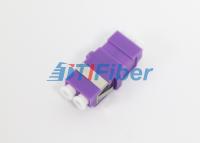 China 100% Test Fiber Optic Adapter OM4 LC with Purple Housing for 10G for sale