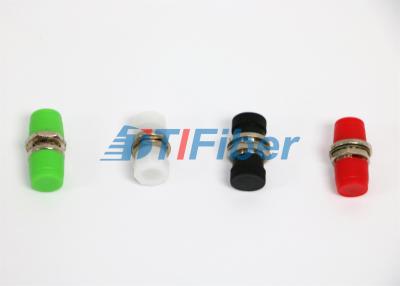 China Single D and Double d Type , FC Fiber Optic Adapter with White Dust Cap for sale