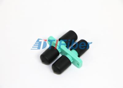 China ST Duplex Optical Fiber Adapter OM3 Aqua Plastic Housing For Telecommunication for sale