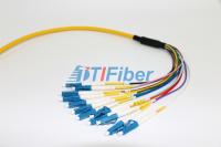 China LC 12 Cores Armored Optical Fiber Pigtail With Bundle Type LSZH Outer Jacket for sale