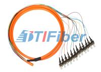 China ST Fiber Optic Pigtail Muticore Fiber Cable with OFNP OFNR Jacket for sale