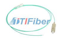 China OM3 SC Grey Housing Fiber Optical Pigtail For 10G Network , Multimode Pigtail for sale