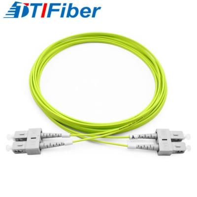 China SC/UPC-SC/UPC 2.0mm SC Duplex Multimode OM5 LSZH 50/125um Optical Fiber Patchcord for sale