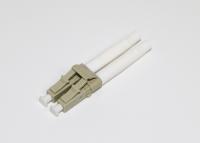 China LC OM4 Fiber Optic Cable Connectors With 90 Degree Boot Aqua Fiber Cable for sale