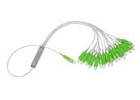 China 1*16 ABS Black Box Fiber Optic Splitter with 3.0mm Input Cable for sale