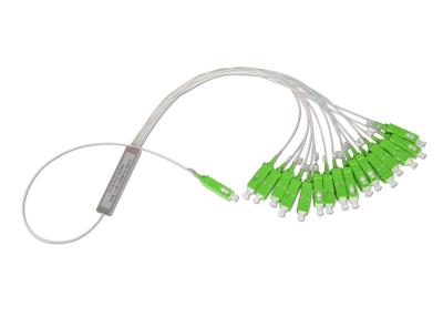 China 1*16 ABS Black Box Fiber Optic Splitter with 3.0mm Input Cable for sale