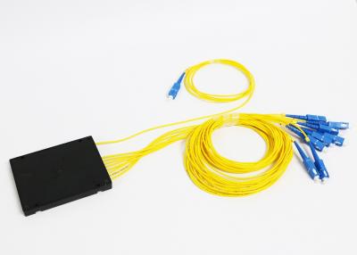 China 1*8 Fiber Optic Plc Splitter With SM FC SC ST LC Fiber Connector for sale