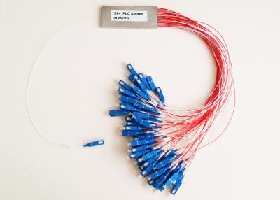 China 1*64 / 2*64 PLC Fiber Optic Splitter with PVC LSZH Outer Jacket for sale