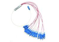 China 1×8 PLC Fiber Optic Splitter SM MM with Steel Tube and LSZH Jacket for sale