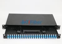 China Dustproof Rack Mount Fiber Optic Patch Panel With Cold Rolled Steel Material for sale