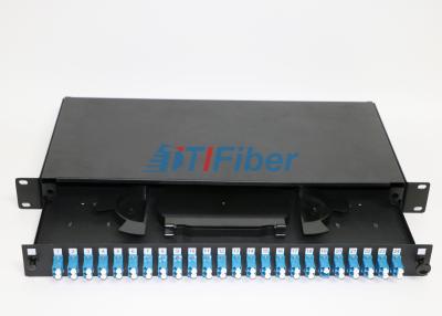 China Dustproof Rack Mount Fiber Optic Patch Panel With Cold Rolled Steel Material for sale