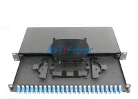 China Dustproof Rack Mount Fiber Optic Patch Panel With Cold Rolled Steel Material for sale